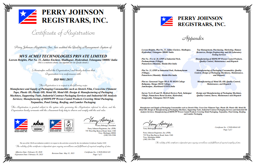 Coated Woven Fabric - MVS ACMEI